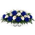 Artificial Cemetery Saddle Flower Arrangement With Black Metal Rack For ...