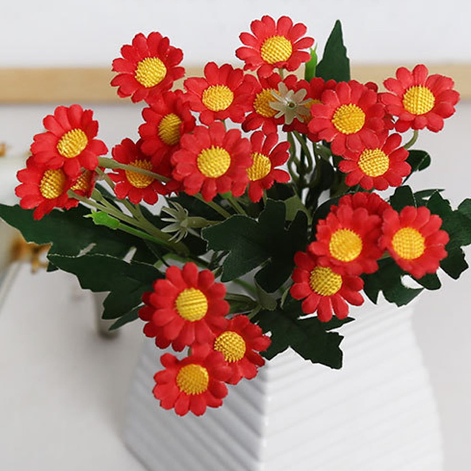 Artificial Chamomile Daisy Silk Flowers | Realistic Polyester Fiber ...