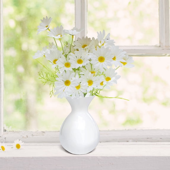 Artificial Chamomile Flowers Faux Daisy Bouquet Silk Flower Stems ...