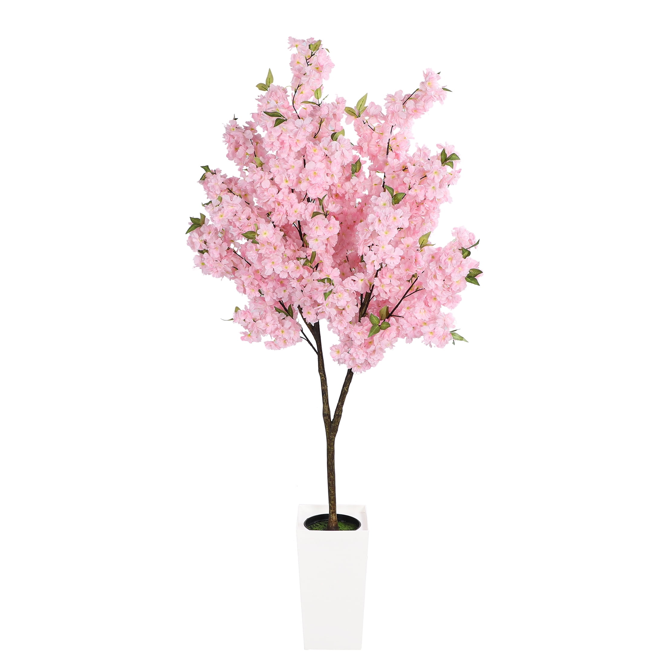 6FT Artificial Cherry Blossom Tree,Tall Faux Tree with Silk Cherries ...