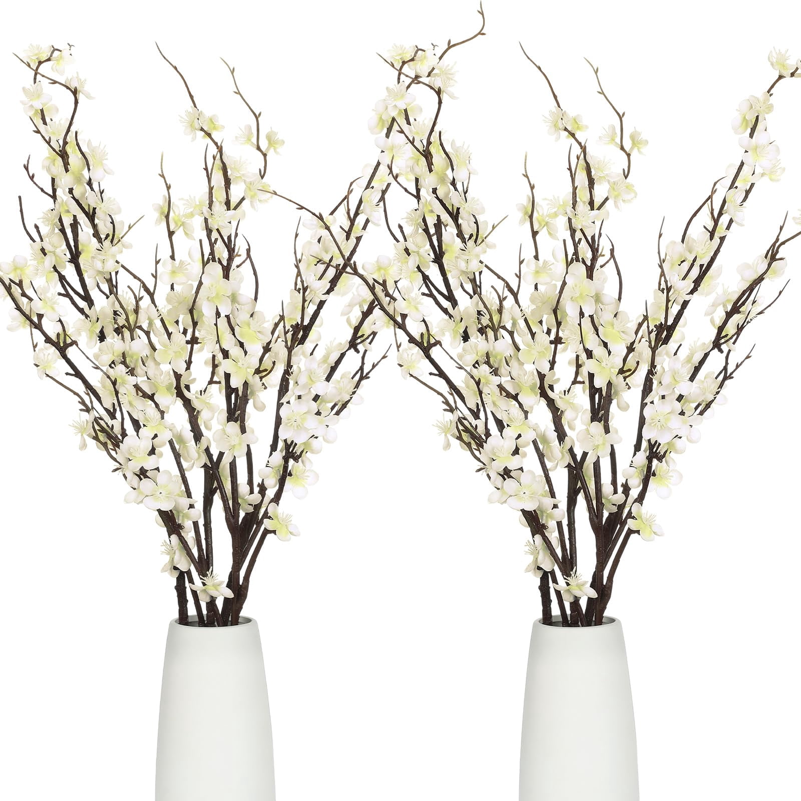 Artificial Cherry Blossom Branches 37.4 Inch Silk Flower Stems for Home ...