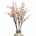 Artificial Cherry Blossom Branches 5 Pink Long Stem Floral Arrangement ...