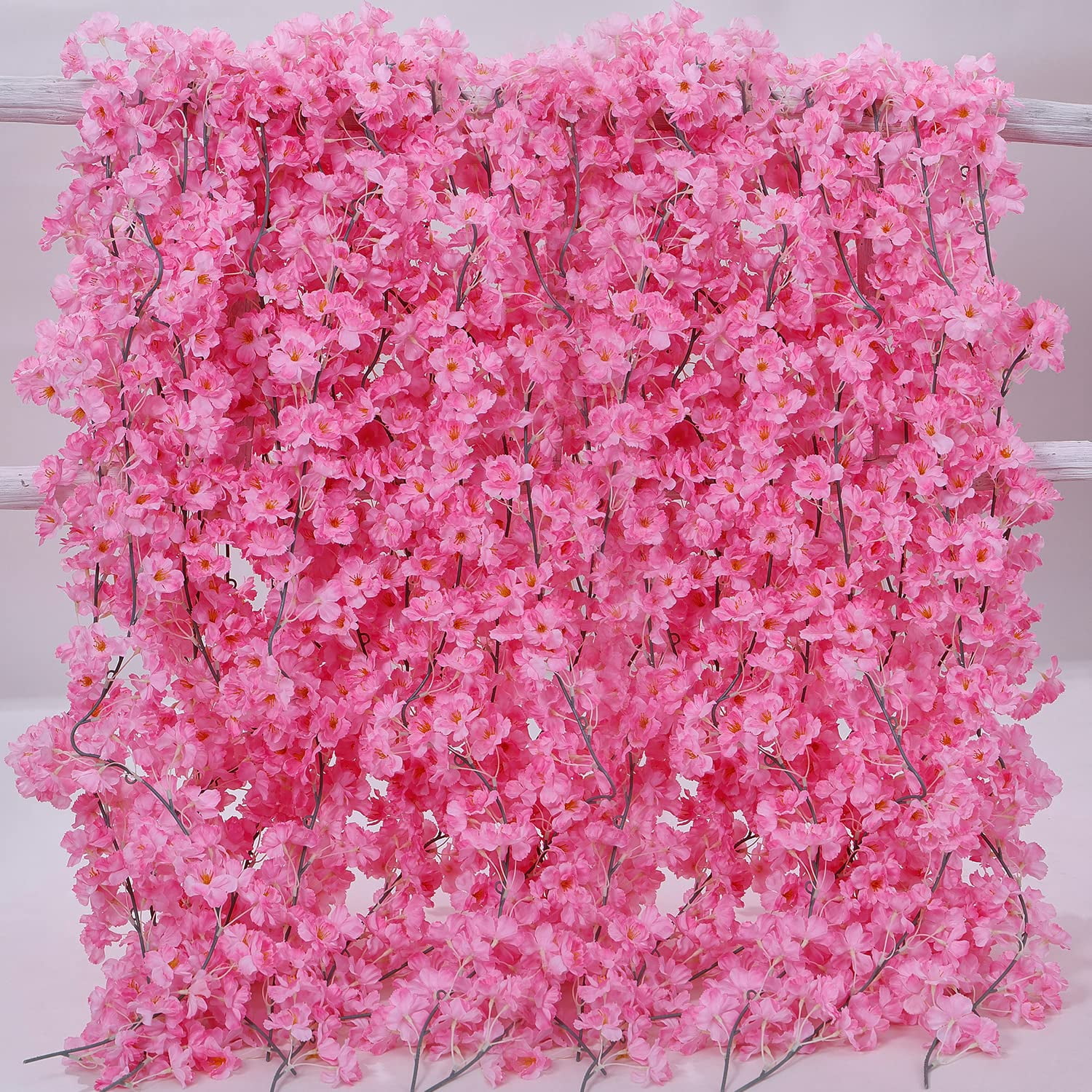 Artificial Cherry Blossom Flower Garland Peach-8pcs 47.2ft Hanging ...