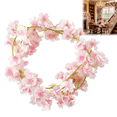 Artificial Cherry Blossom Flower Rattan Garland, Floral Vine for Home ...