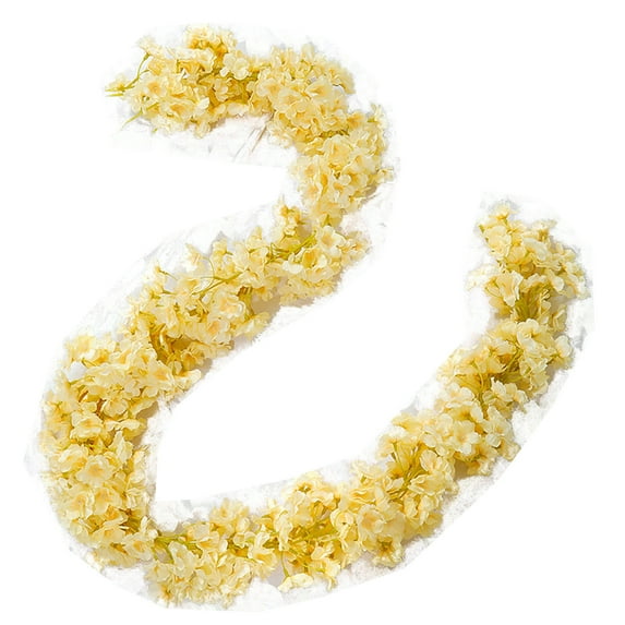 Artificial Cherry Blossom Garland 5.9ft Romantic Flower Ratta ...