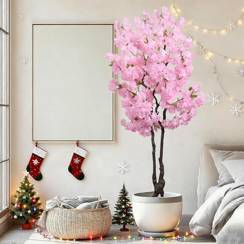 Artificial Cherry Blossom Tree Beautiful Sakura Flower Tree Indoor Faux ...