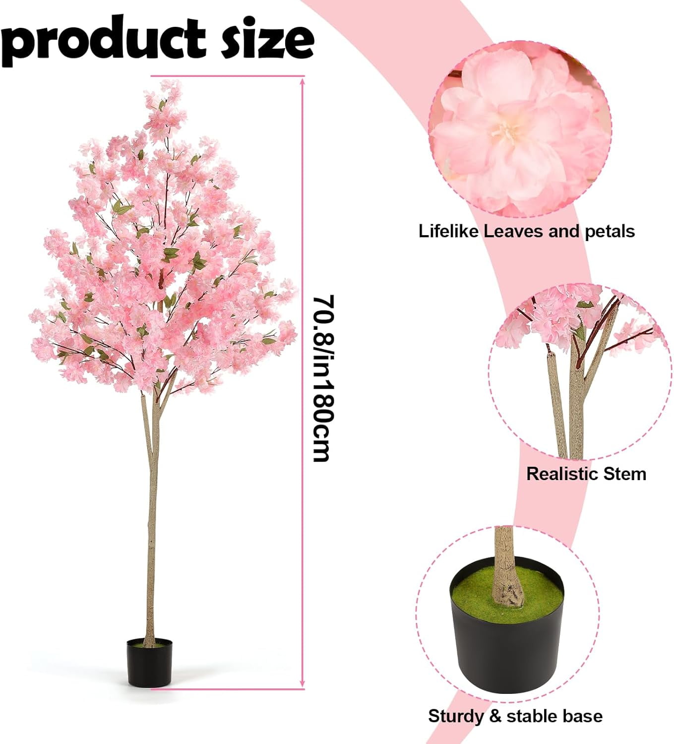 Artificial Cherry Tree 6FT - Walmart.com
