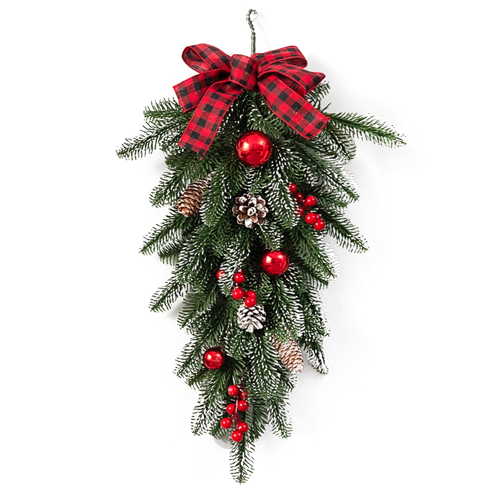 Artificial Christmas Drops Wreath Upside Down Christmas Tree For Xmas ...