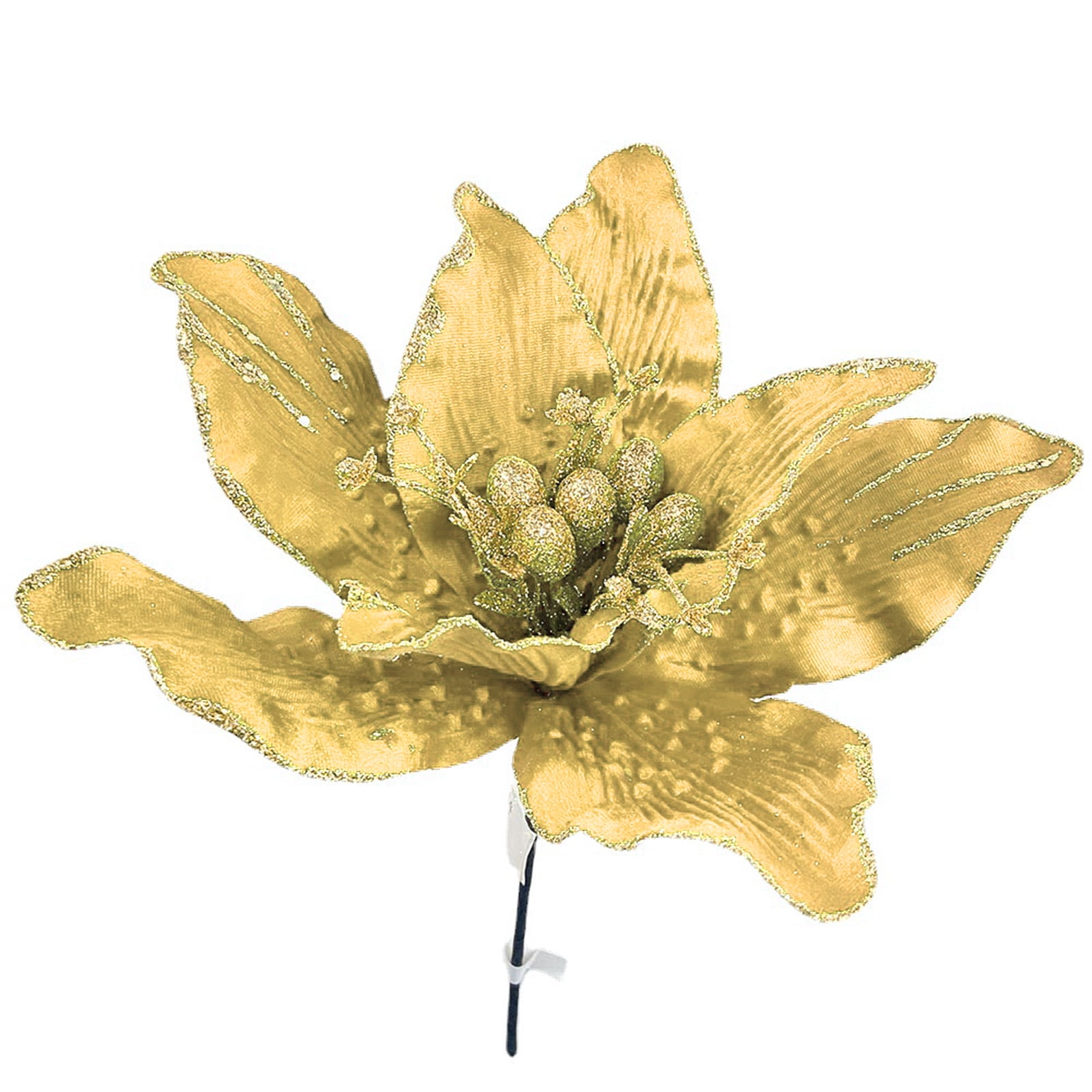 Artificial Christmas Flower Realistic Looking Vibrant Color Shiny ...