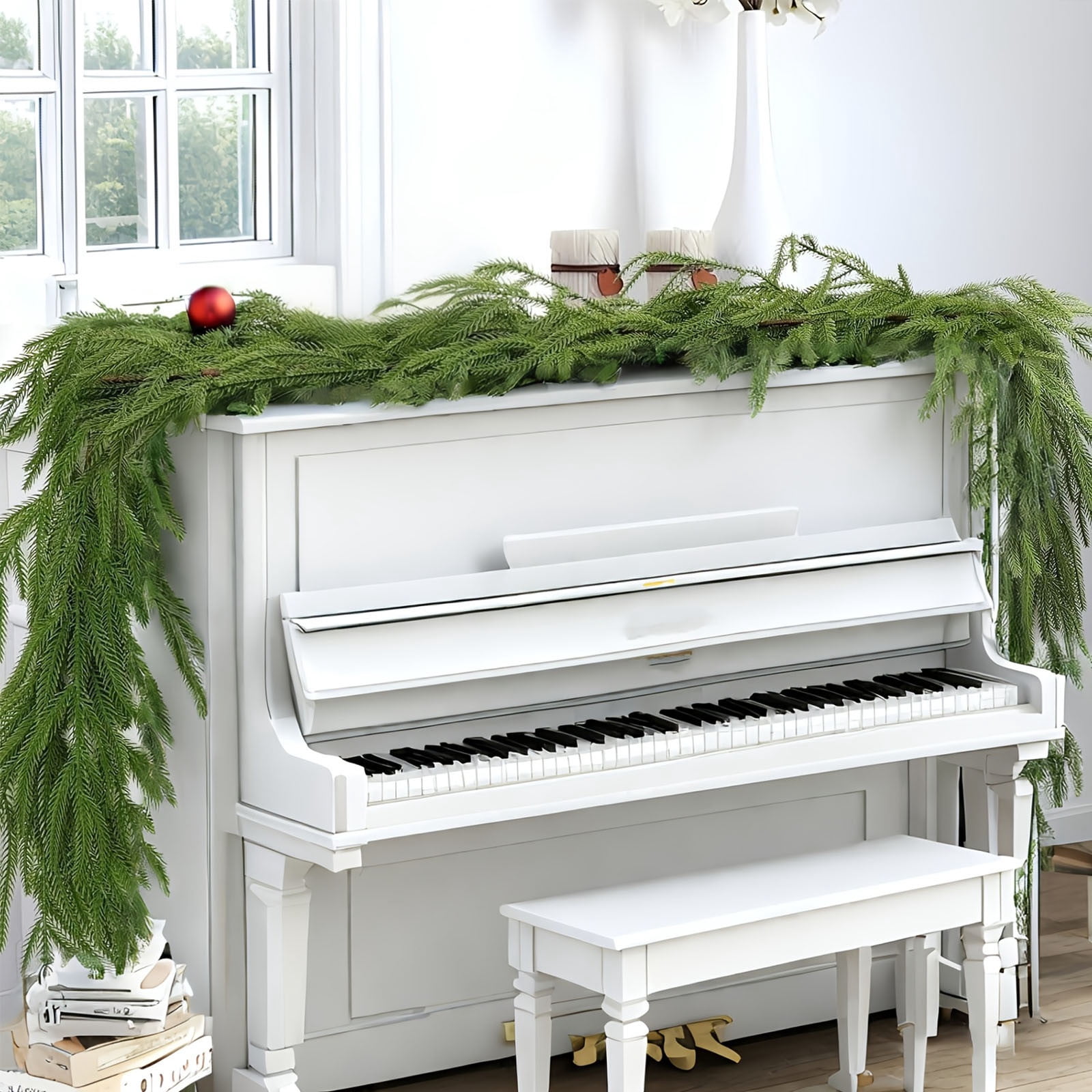 Artificial Christmas Garland 70in | Norfolk Pine Style | Indoor Outdoor ...