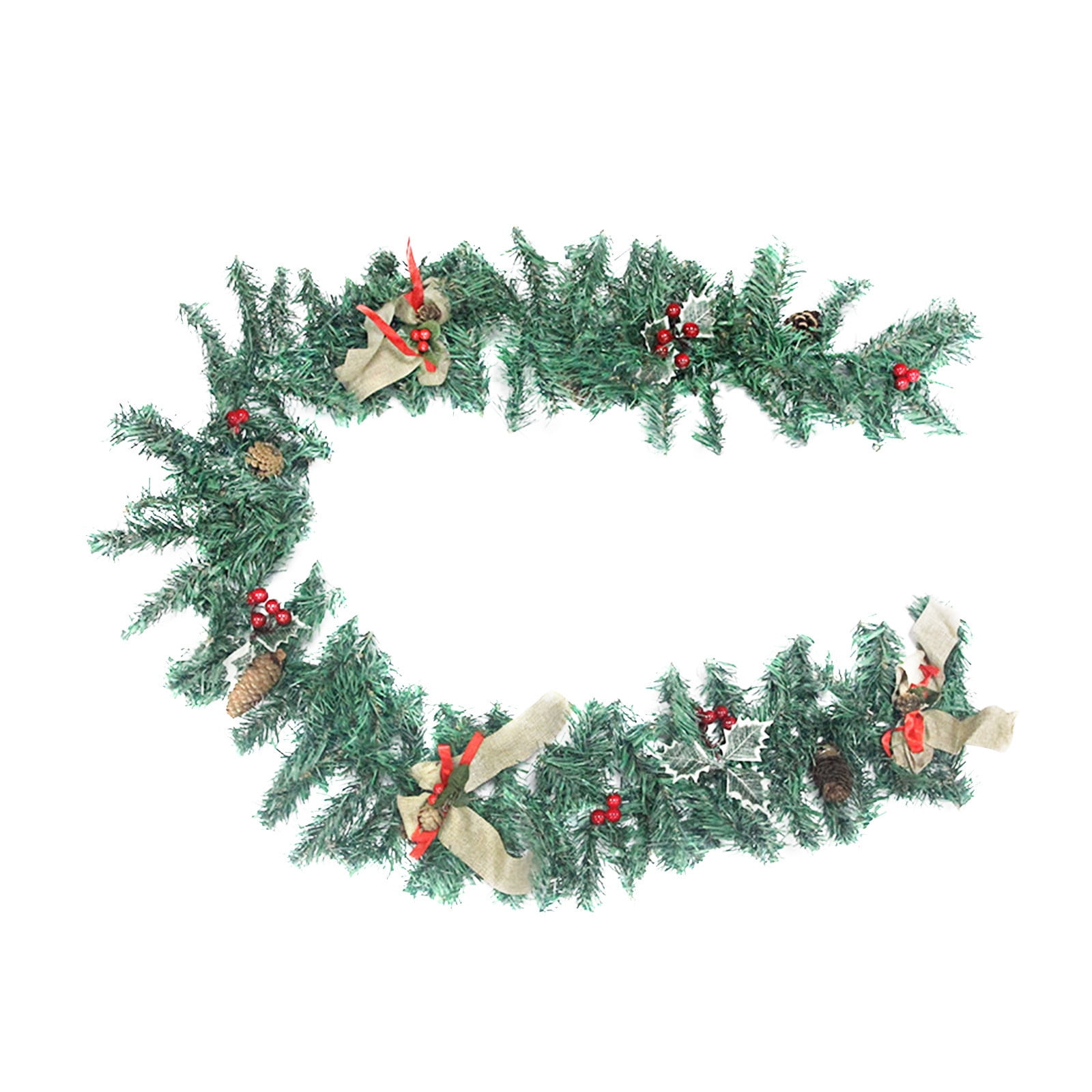 Artificial Christmas Garland Christmas Pine Garland with Red Berry 5 ...