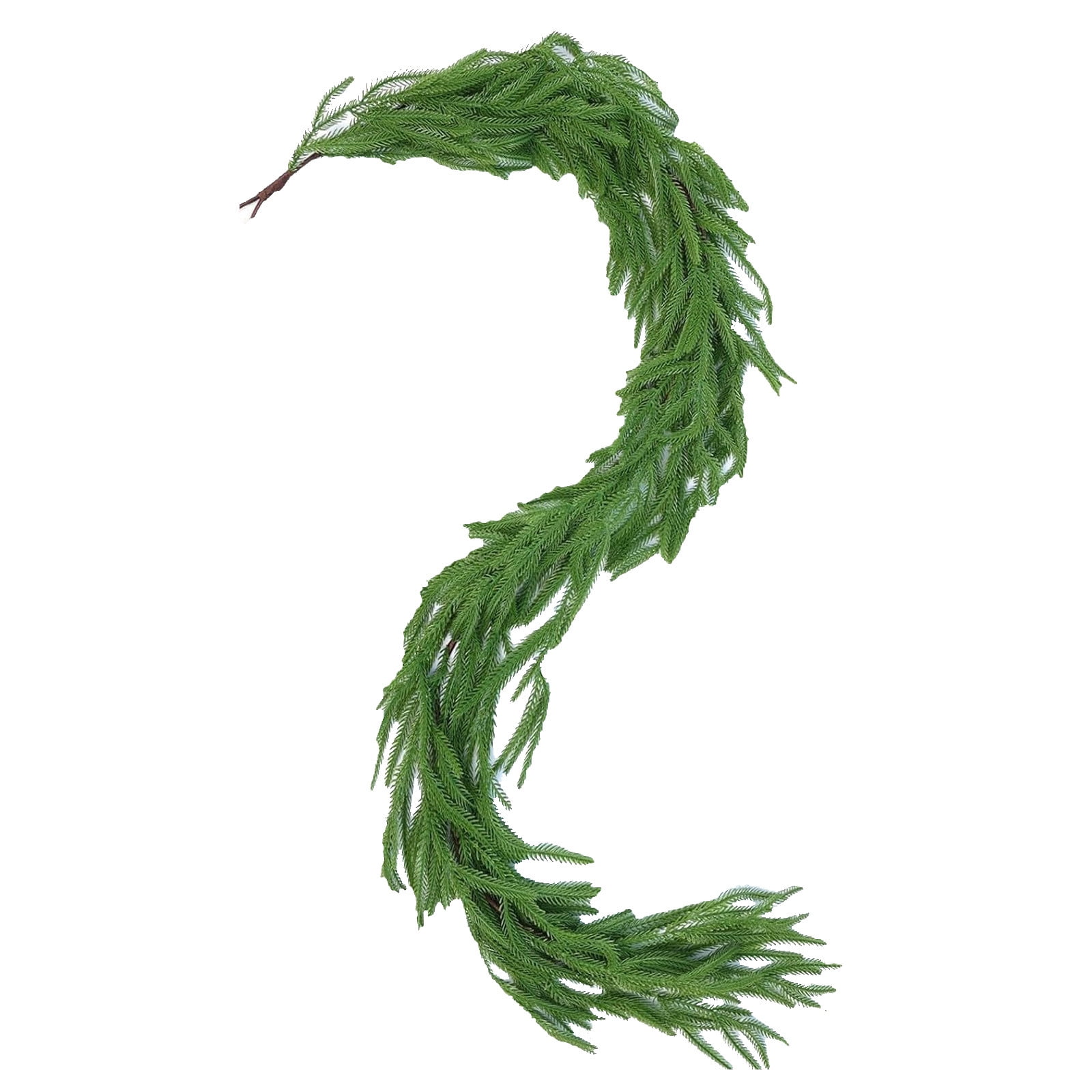 Artificial Christmas Garland Pine Needle Rattan Vine Realistic Greenery ...