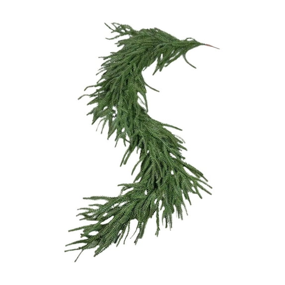 Artificial Christmas Garlands- Real Touch Norfolk Pine Garland Faux Greenery Fake Garland for ...