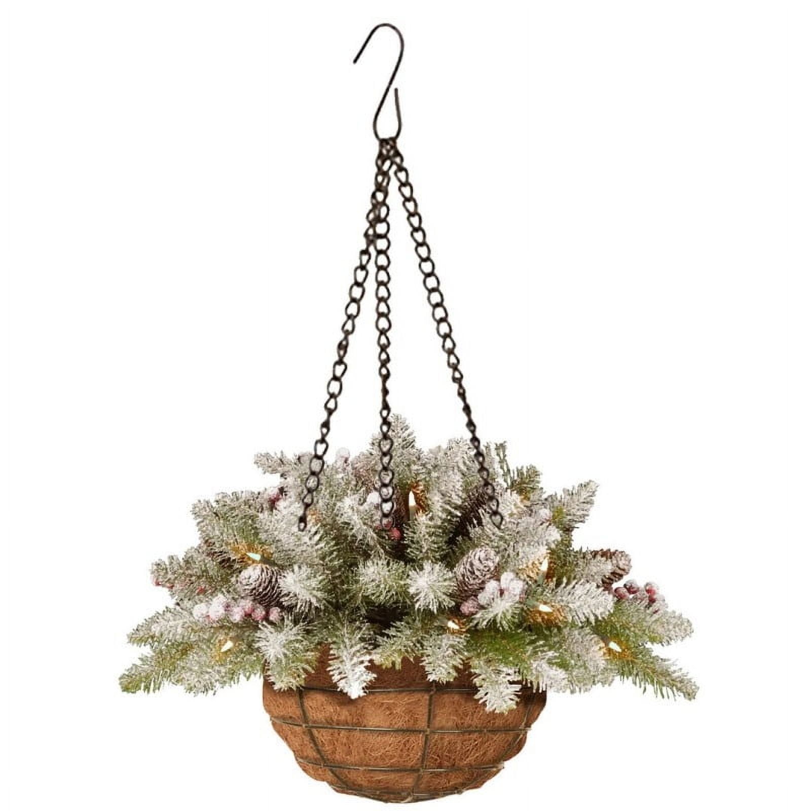 Artificial Christmas Hanging Basket, Hanging Planters with Pine Cones ...