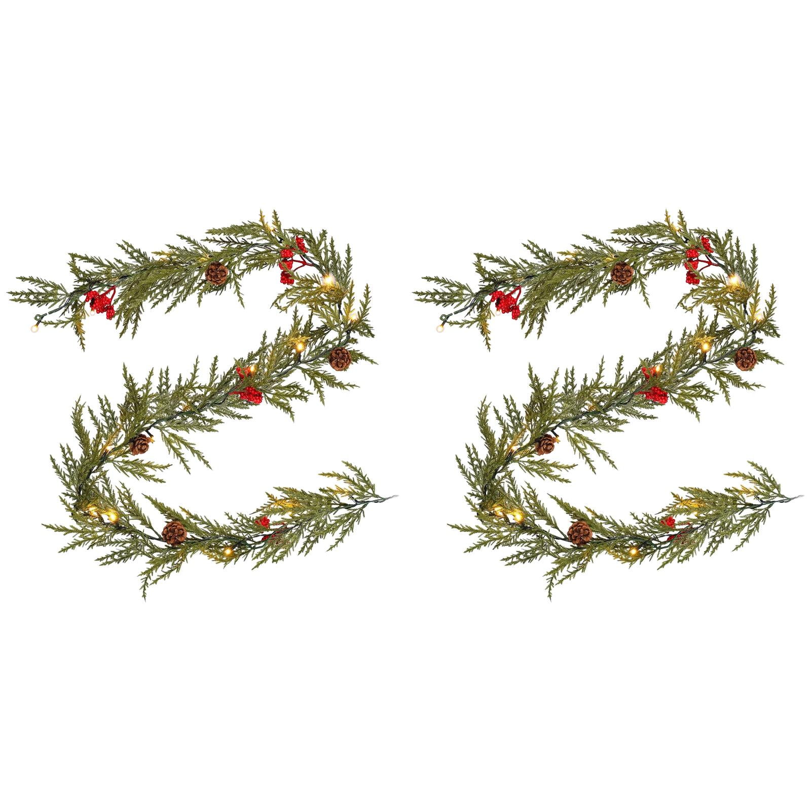 Artificial Christmas Rattan/ 6FT Artificial Garland Greenery Realistic ...