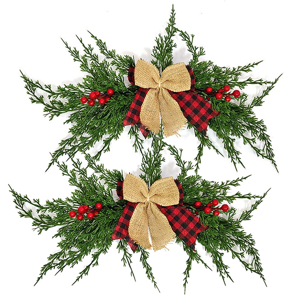 Artificial Christmas Swags for Front Door, Greenery Christmas Swag ...