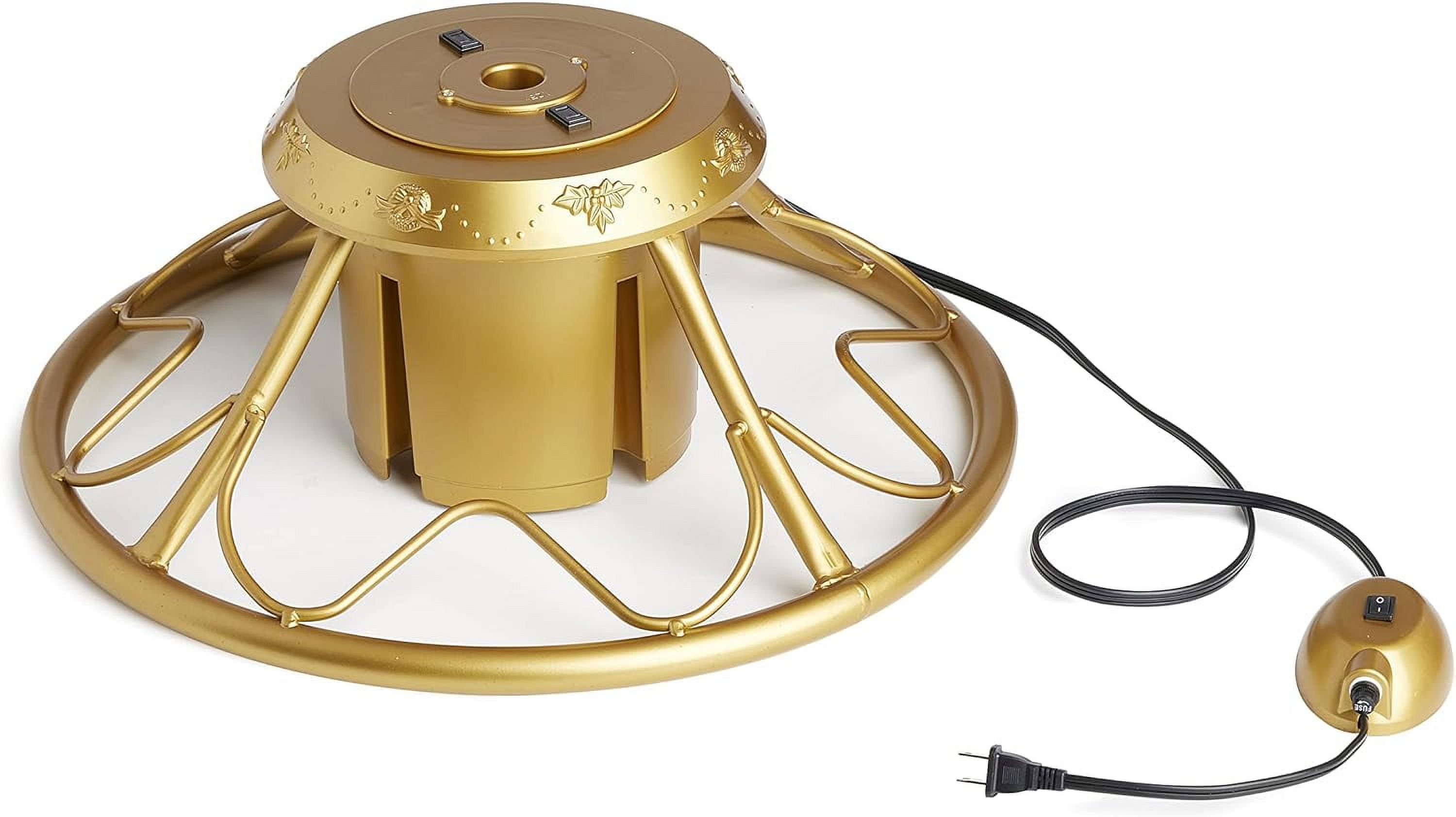 Artificial Christmas Tree Base Rotating Metal Stand for 1 to 1 3/4 Inch ...