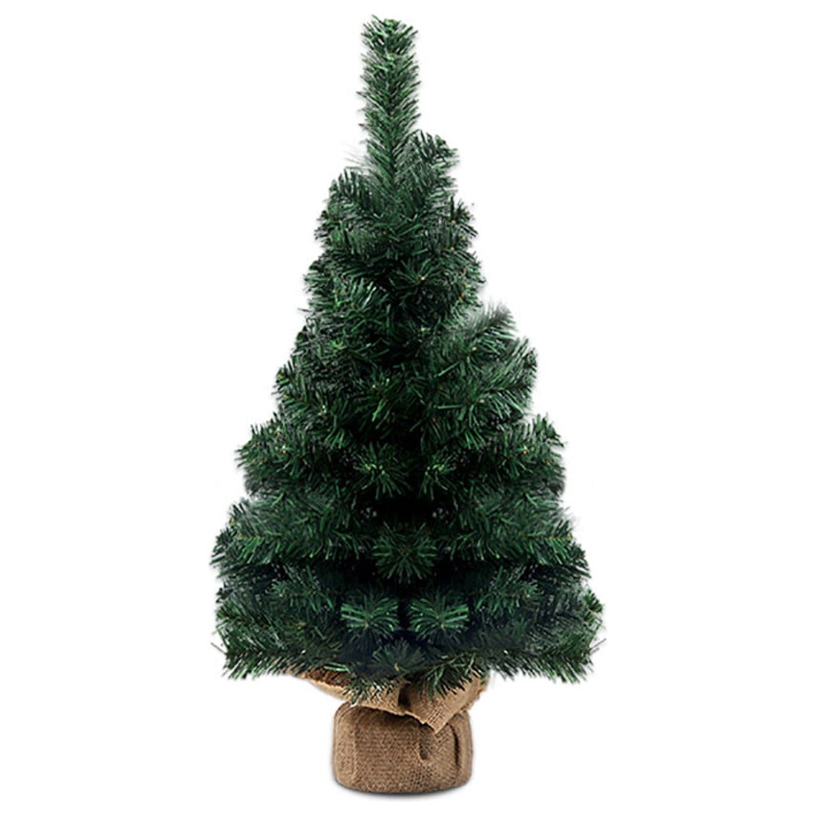 Artificial Christmas Tree in Burlap Base, Tabletop Mini Christmas Tree ...
