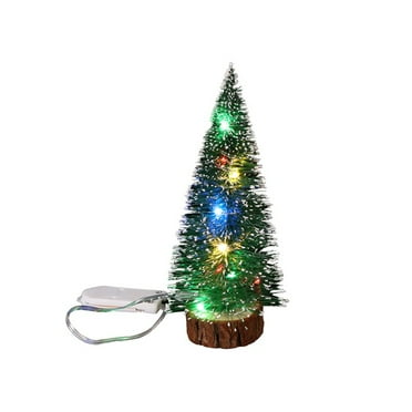 YUETJIN 32 inch Pre-lit Mini Fiber Optic Tabletop Artificial Christmas Tree with LED Starry ...