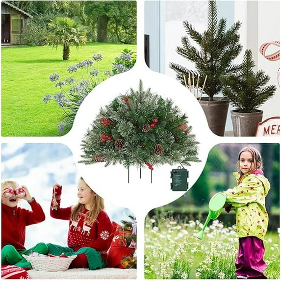 Artificial Christmas Tree Stake Scene Ground Plug Package, 8 Lighting ...