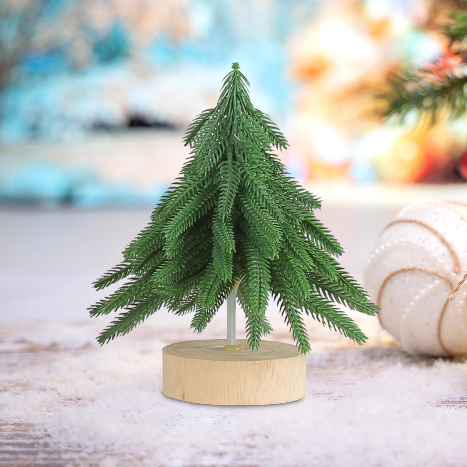 Artificial Christmas Tree Tabletop Miniature Flocked Christmas Tree for ...