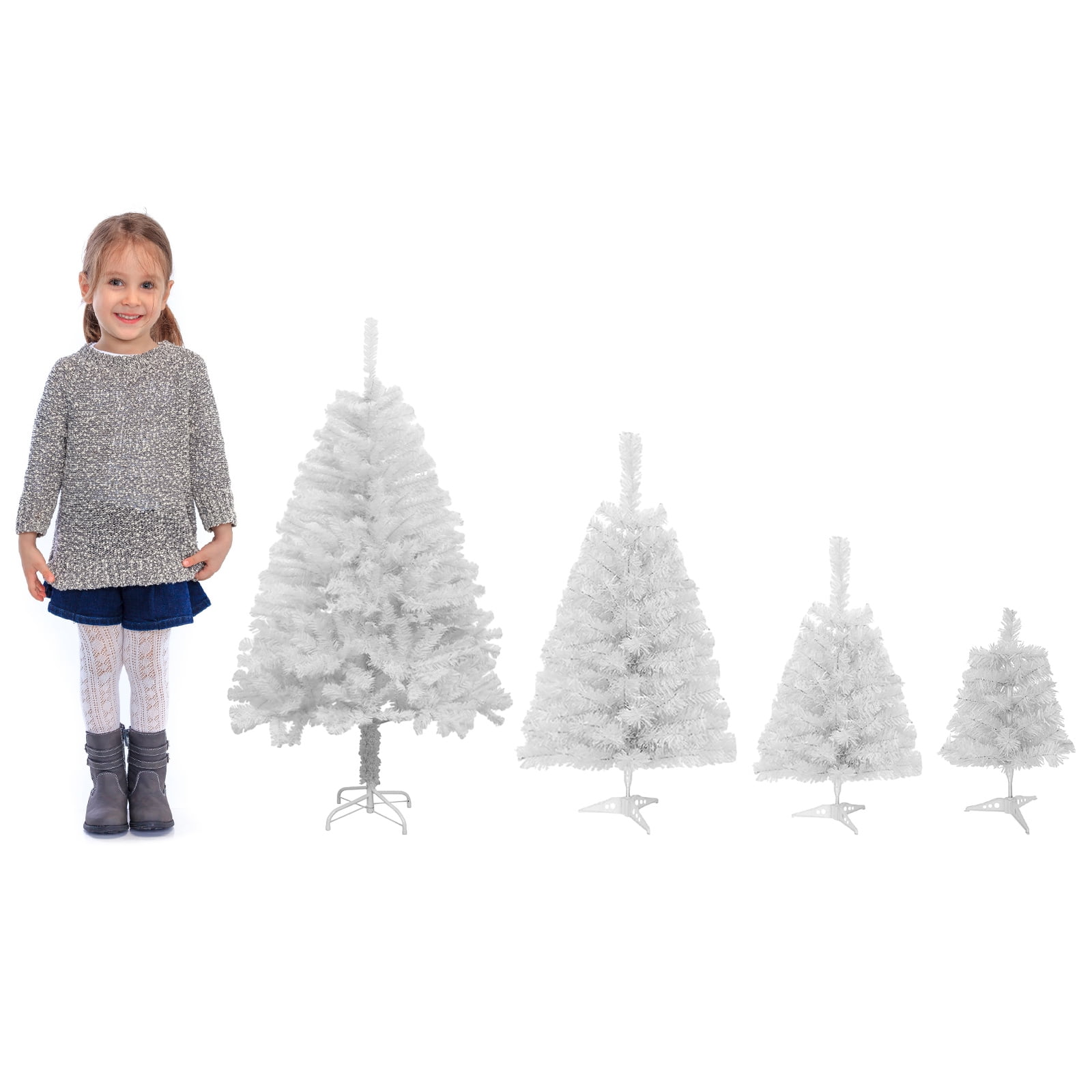 Artificial Christmas Tree White Small Size, Includes Stand, 2 feet ...