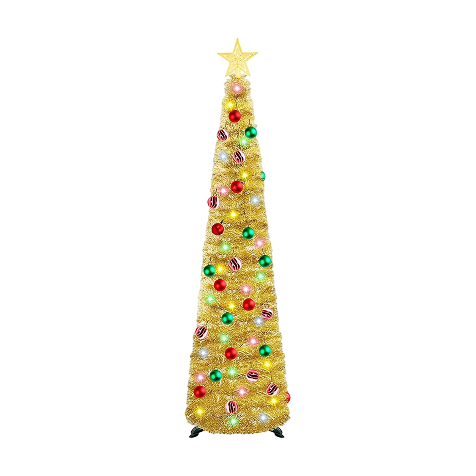 Artificial Christmas Tree With Witch Hat Design Hanging Balls Stylish ...