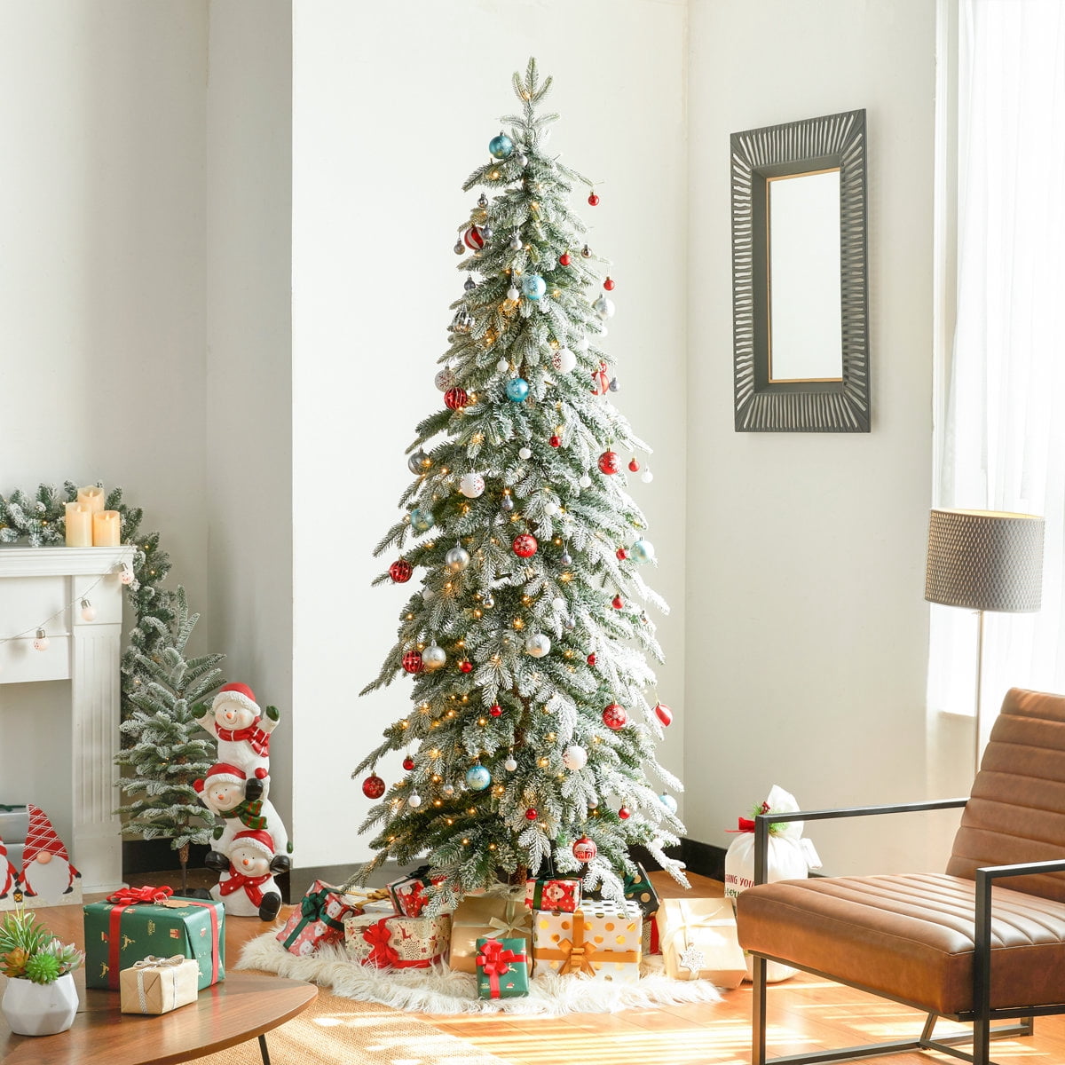 Artificial Christmas Tree with Lights, Prelit Tree, Easy Assembly ...