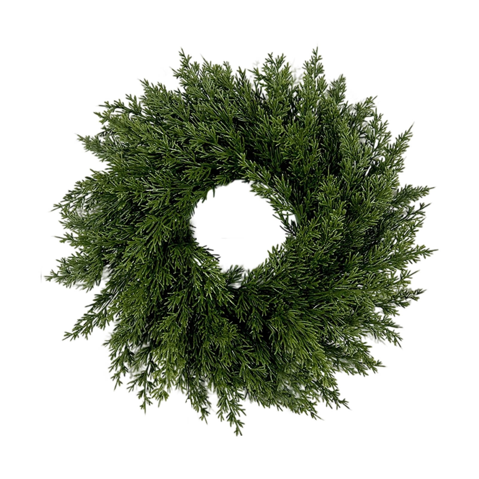 Artificial Christmas Wreath 17.7 Inch, Real Touch Norfolk Pine Greenery ...
