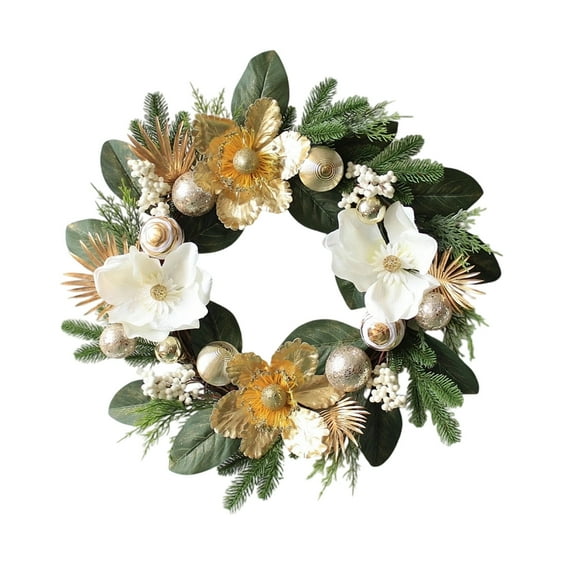 Artificial Christmas Wreath for Door Hanging, Festive Flower Decoration ...