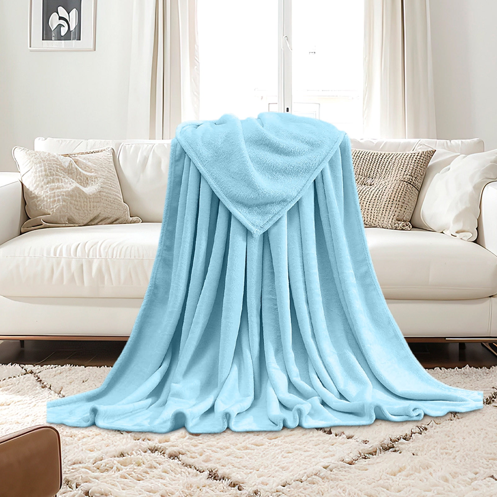 Artificial Chrysanthemum Light Blue Decor Durable Plastic Elegant Home ...