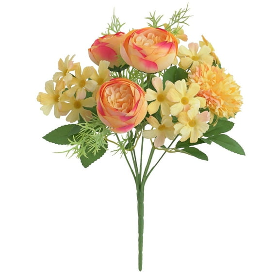 Artificial Chrysanthemum Rose Bouquet White Flower Arrangement with ...