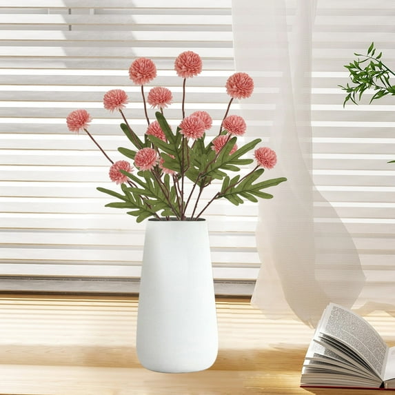 Artificial Chrysanthemum Scallion Ball Flowers | 5-Head Silk Floral ...