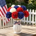 Artificial Chrysanthemum Stem, Patriotic Red White Blue Flower for 4th ...