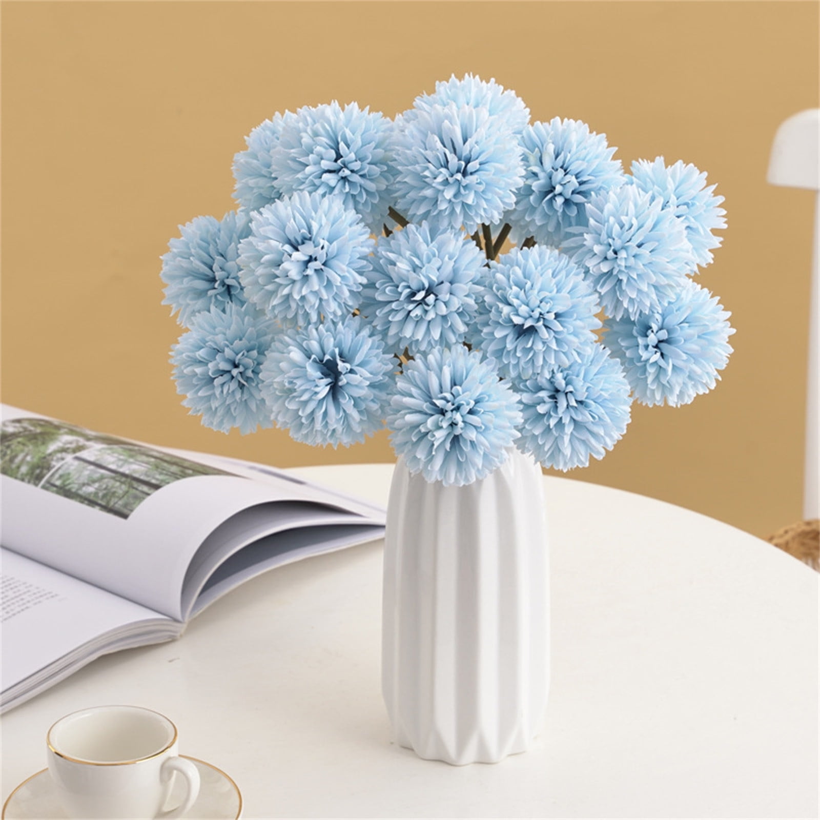 Artificial Chrysanthemums | Single Faux Flower Stem | Realistic Silk ...