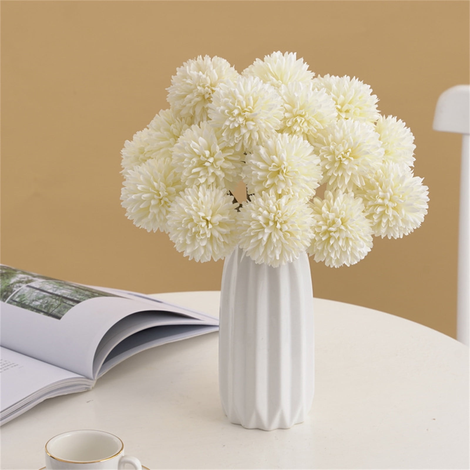 Artificial Chrysanthemums | Single Faux Flower Stem | Realistic Silk ...