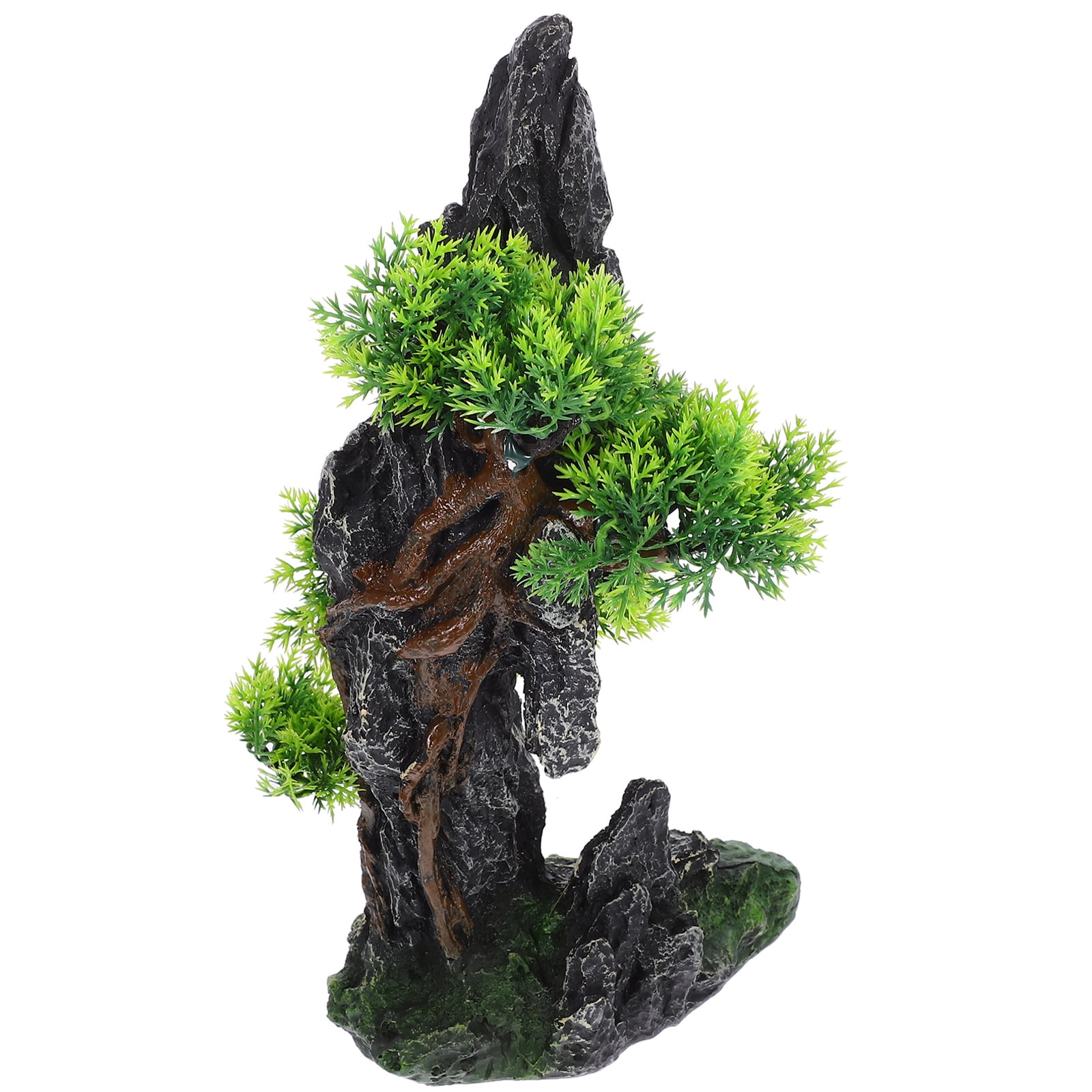 Artificial Coconut Tree Fish Tank Aquarium Background Hideout Bowl ...