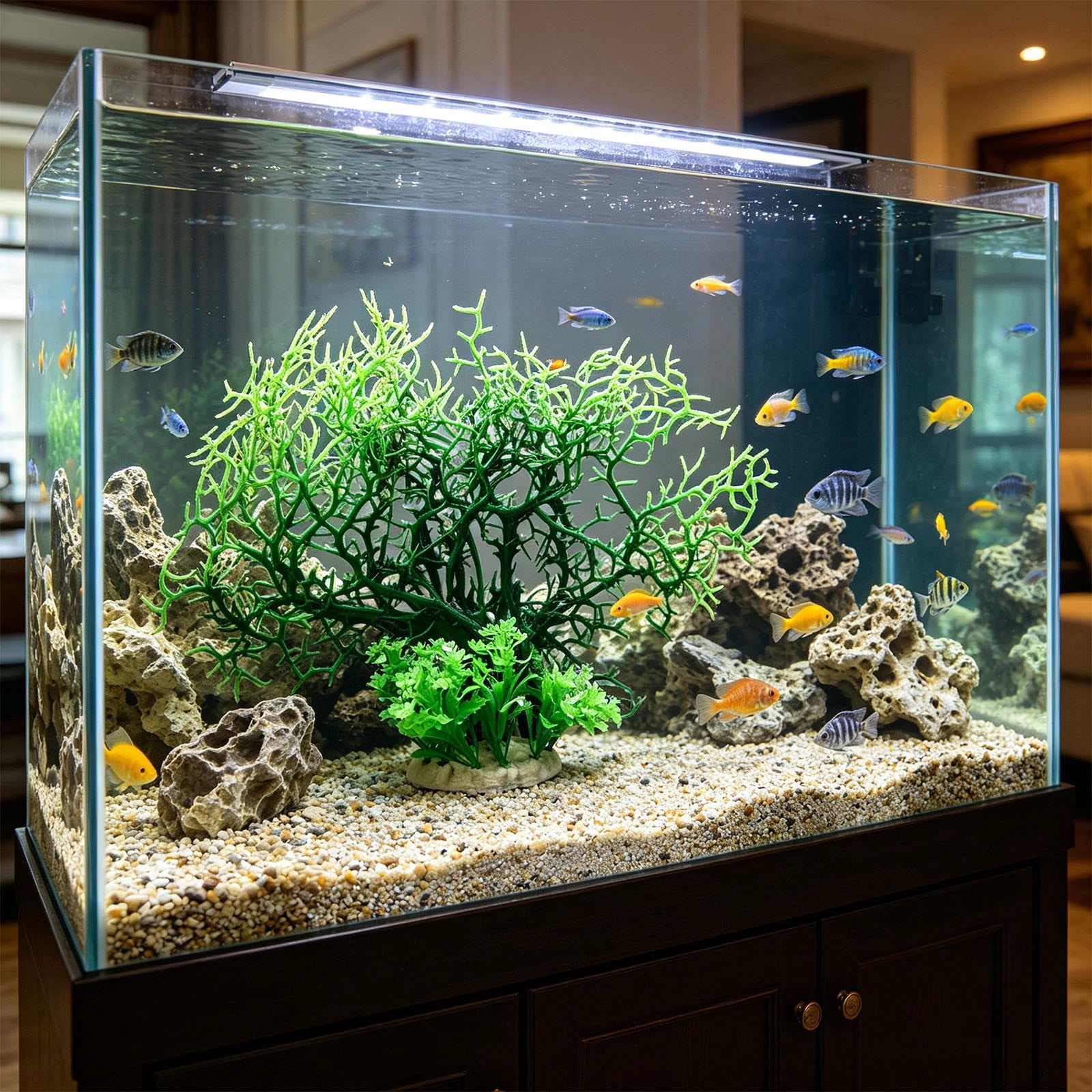 Artificial Coral Aquarium Decoration, Re Stic Fish Tank Ornament for ...