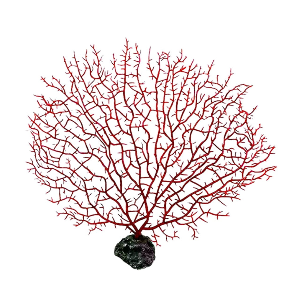 Artificial Coral Branch Décor Faux Coral Reef Décor Sea Fan Coral ...