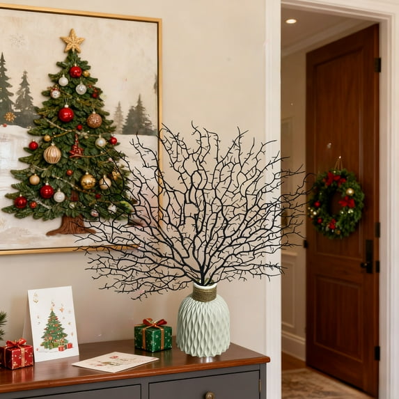 Artificial Coral Branches,4PCS Large Peacock Coral Branches for Home ...