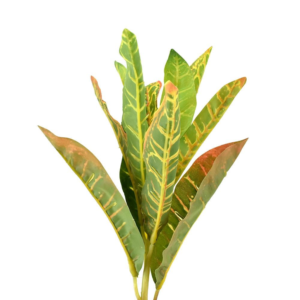 Artificial Croton Plant Spray, 13-Inch - Walmart.com