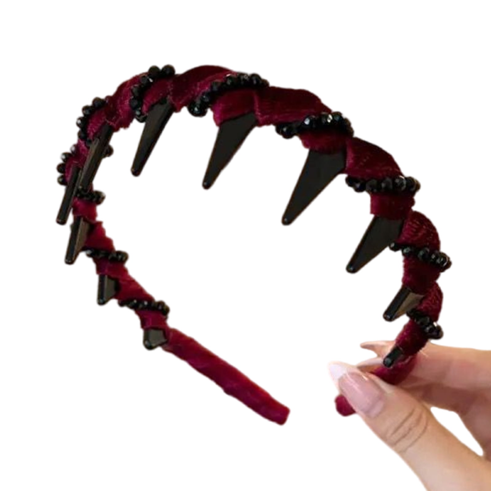 Artificial Crystals Decorated Velvets Headbands Glittering Waving ...