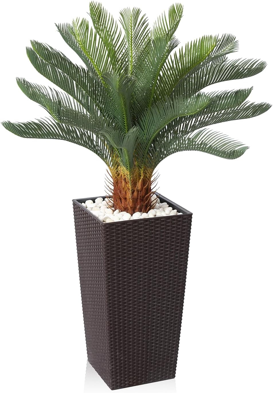 Artificial Cycas Tree,4ft Faux Cycas Revoluta Sago Palm Trees with ...