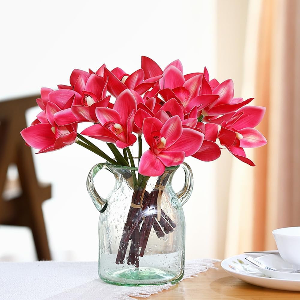 Artificial Cymbidium Orchids Artificial Orchids Bunch Artificial ...