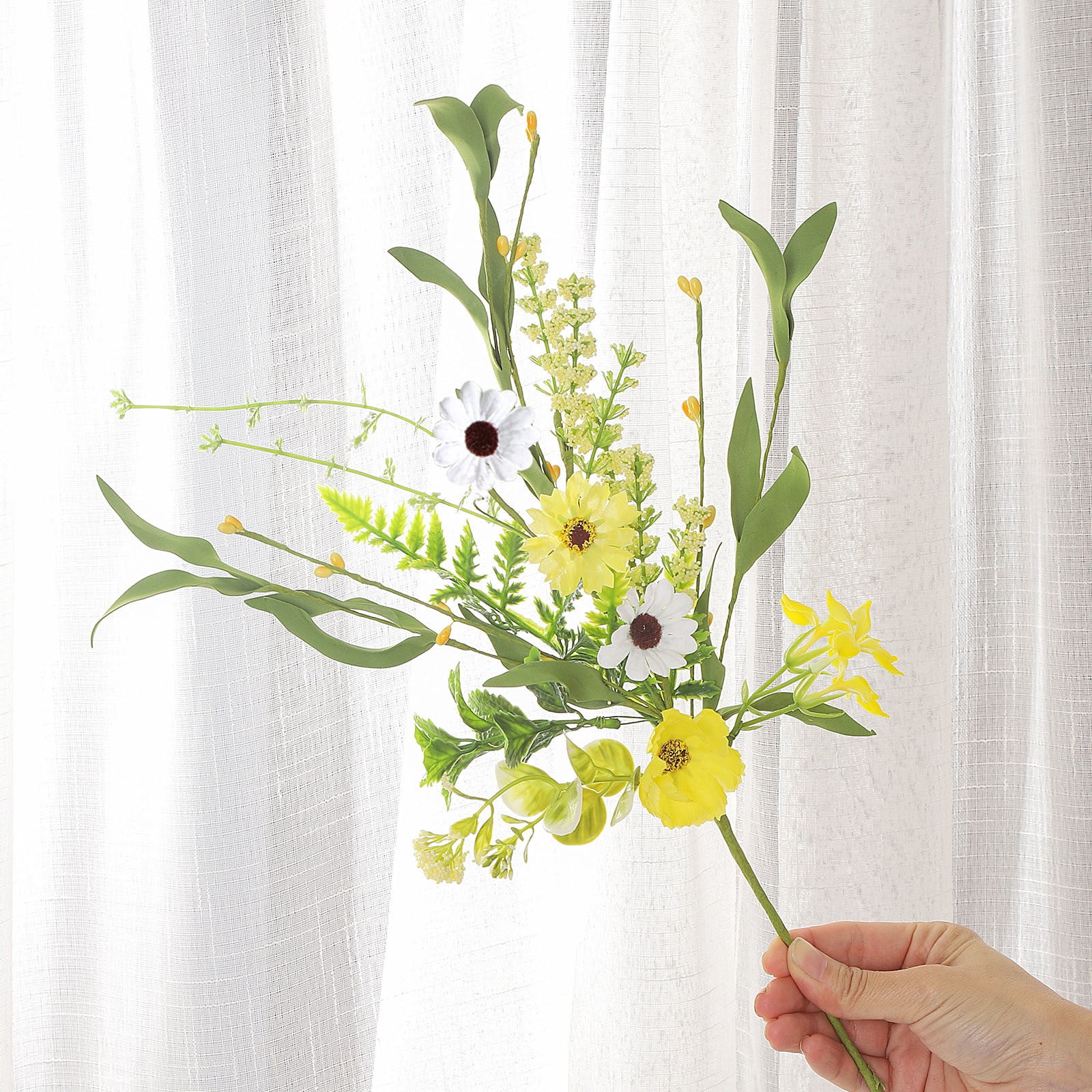 Artificial Daisies Flower Stems Faux Mixed Floral Picks for Vase ...