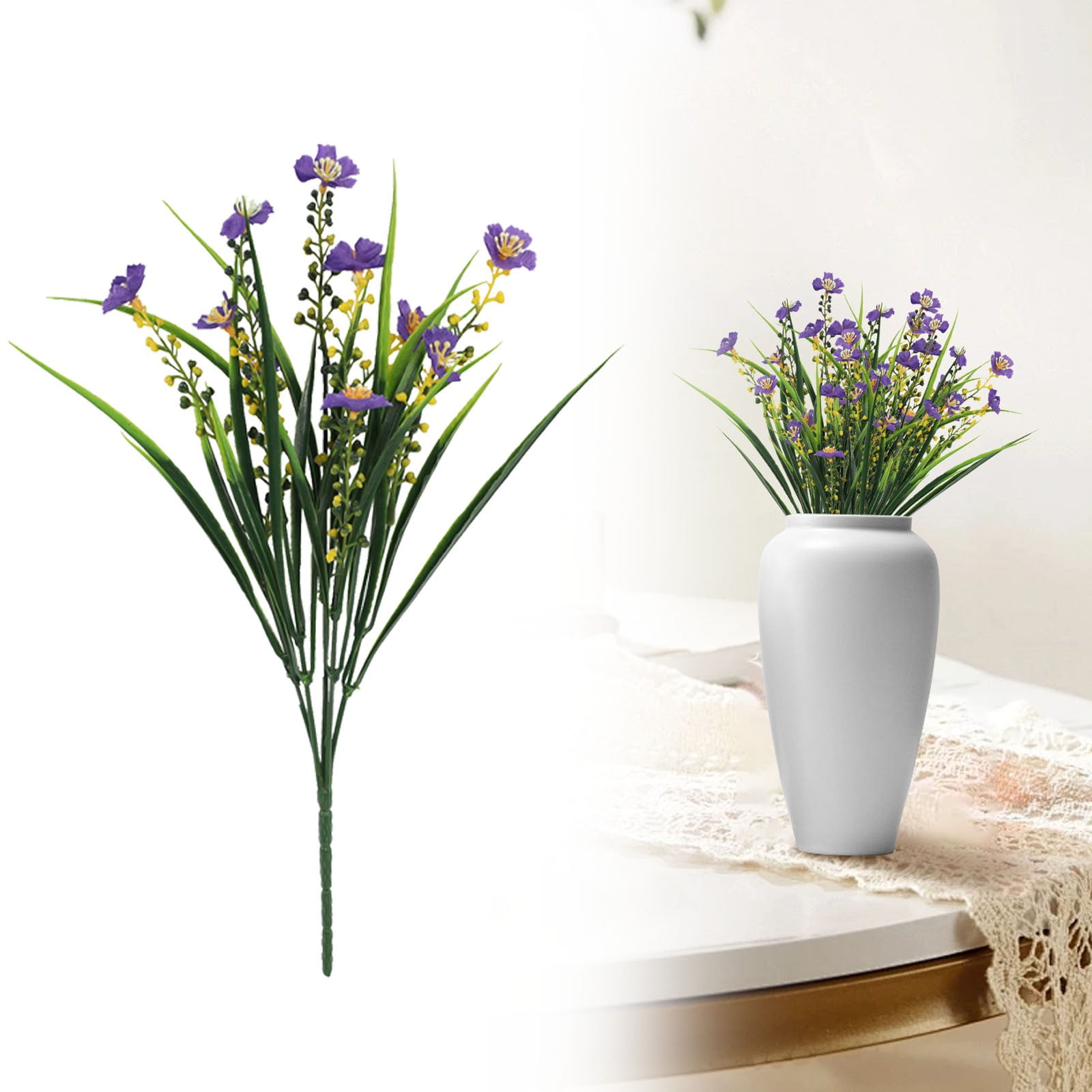Artificial Daisies Flowers Outdoor UV Resistant Fake Foliage Greenery ...