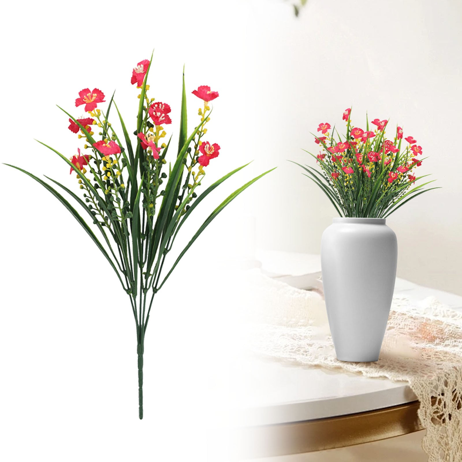 Artificial Daisies Flowers Outdoor UV Resistant Fake Foliage Greenery ...