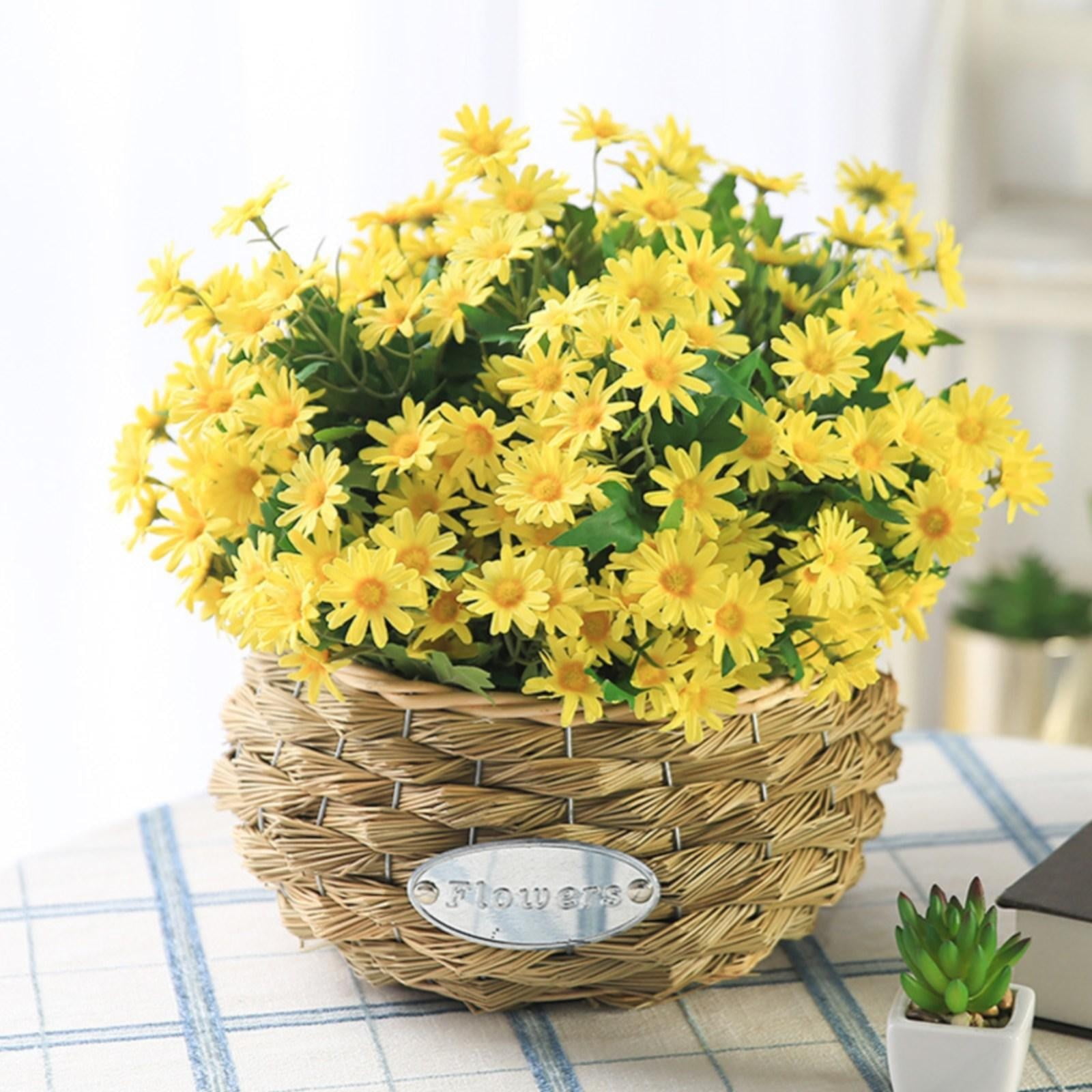 Artificial Daisy Bouquet for Outdoor Decor, Kingtowag Large Realistic ...