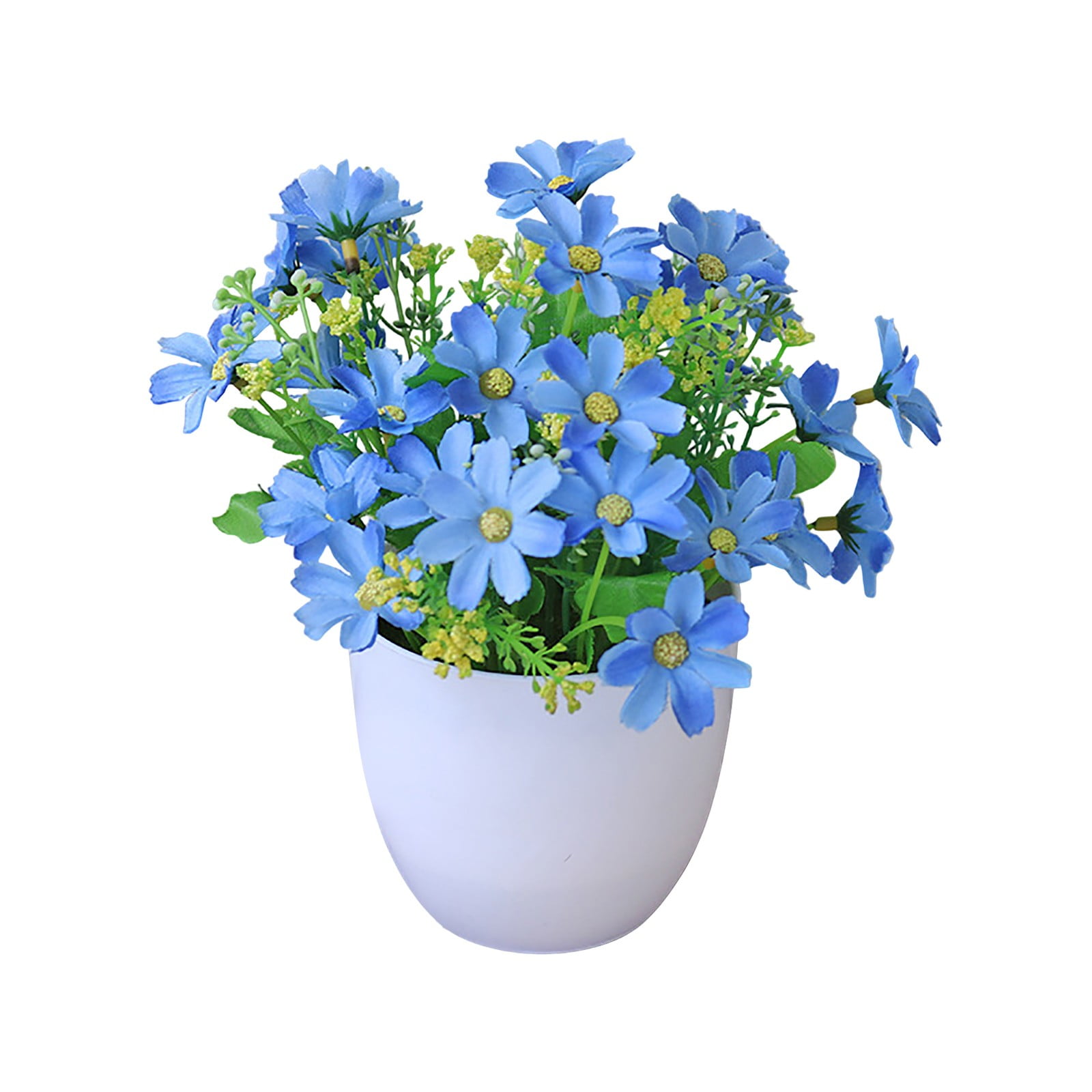 Artificial Daisy Flower Arrangement in White Pot for Home Decor, Office ...