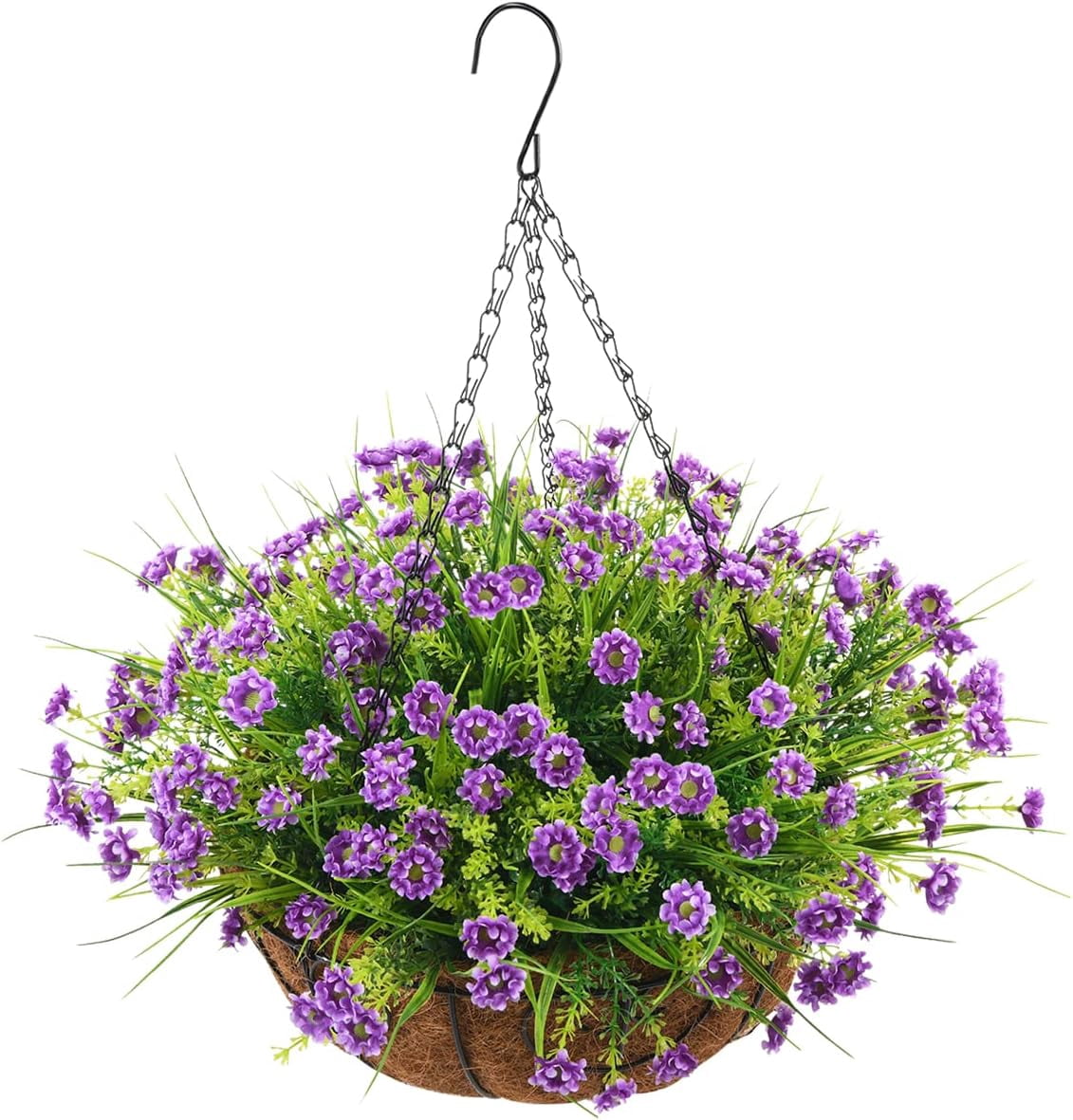 Artificial Daisy Flower in Basket,Hanging Flowers Basket Centerpieces ...